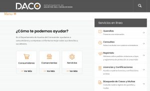 IMPORTANTES MEJORAS EN “SERVICIOS EN LÍNEA” DEL DACO | DACO ...
